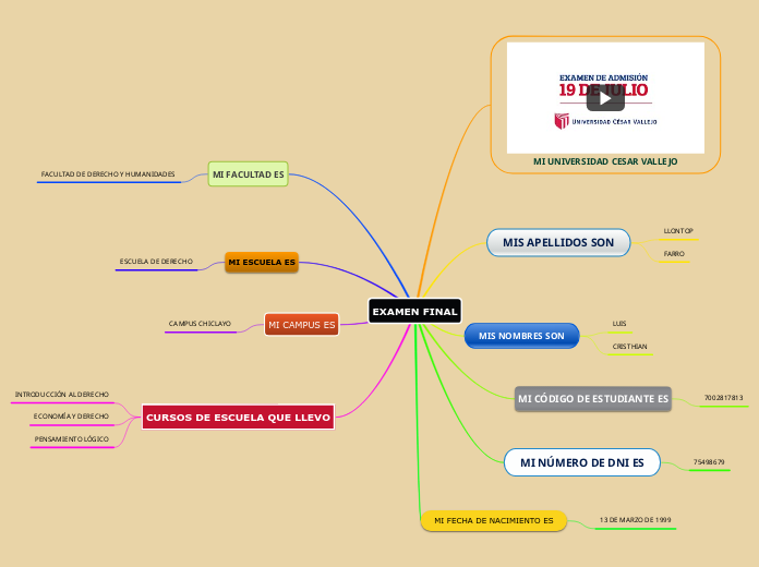 EXAMEN FINAL - Mind Map