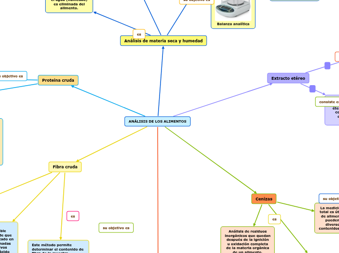 ANÁLISIS DE LOS ALIMENTOS - Mind Map