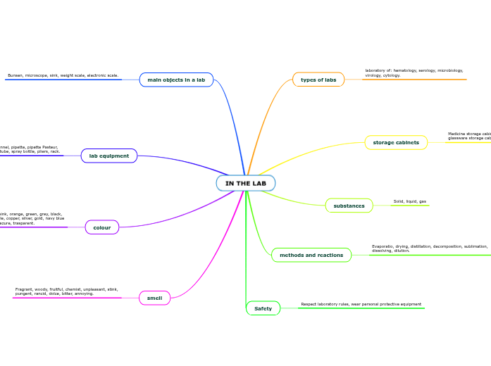 IN THE LAB - Mind Map