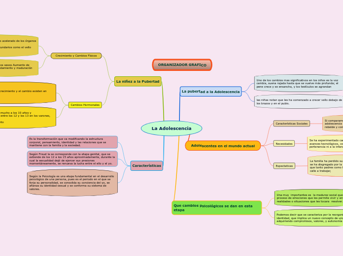 La Adolescencia - Carte Mentale