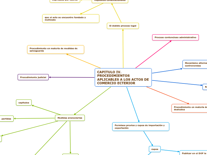 CAPITULO IV. PROCEDIMIENTOS APLICABLES A L...- Mind Map