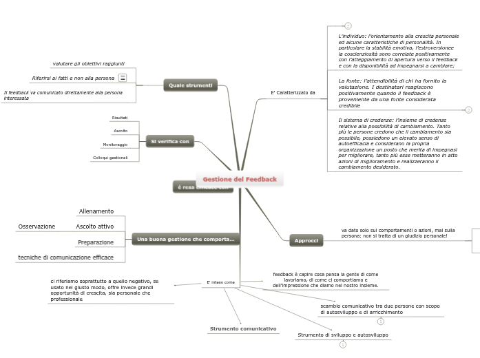 Feedback - Mappa Mentale - Schema