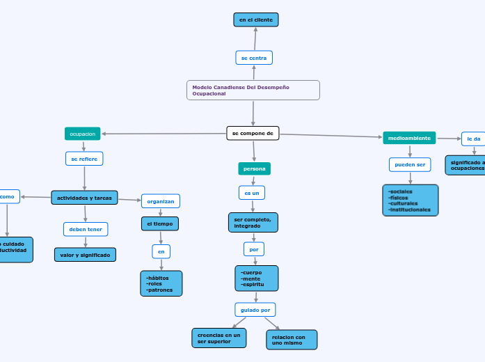 Modelo Canadiense Del Desempeño Ocupaciona...- Mind Map