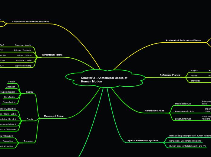 Chapter 2 - Anatomical Bases of Human Moti...- Mind Map