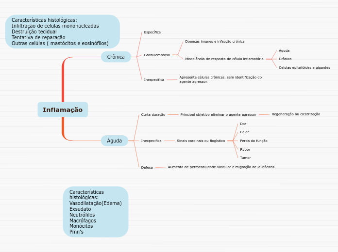 Inflamação - Mind Map