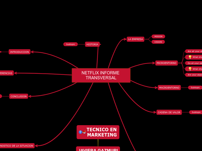NETFLIX INFORME TRANSVERSAL - Mindmap - Eksempel