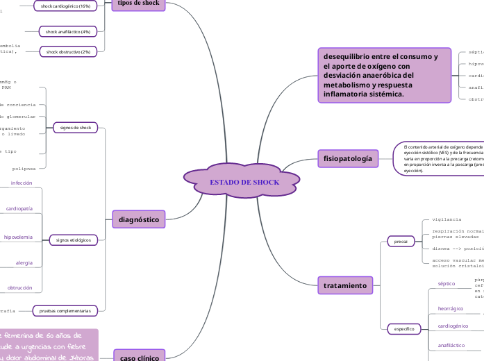 ESTADO DE SHOCK - Mind Map
