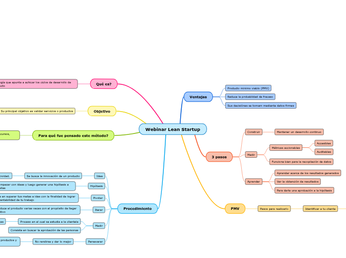Webinar Lean Startup - Mind Map