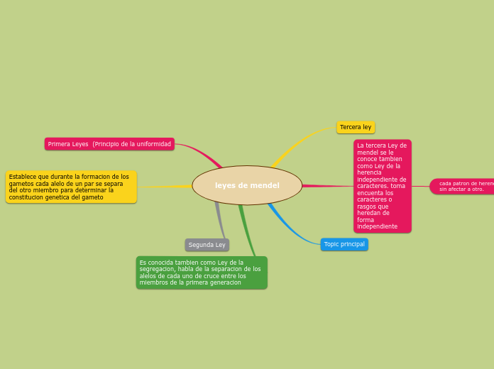 leyes de mendel - Mind Map