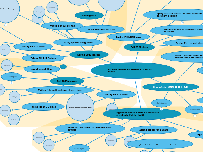 Pathway though my bachelor in Public healt...- Mind Map