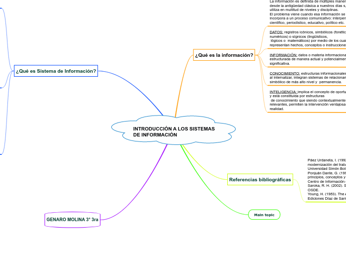 INTRODUCCIÓN A LOS SISTEMAS DE INF...- Mind Map