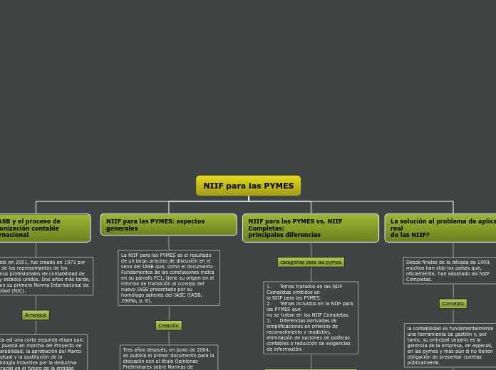 NIIF para las Pymes - Mind Map