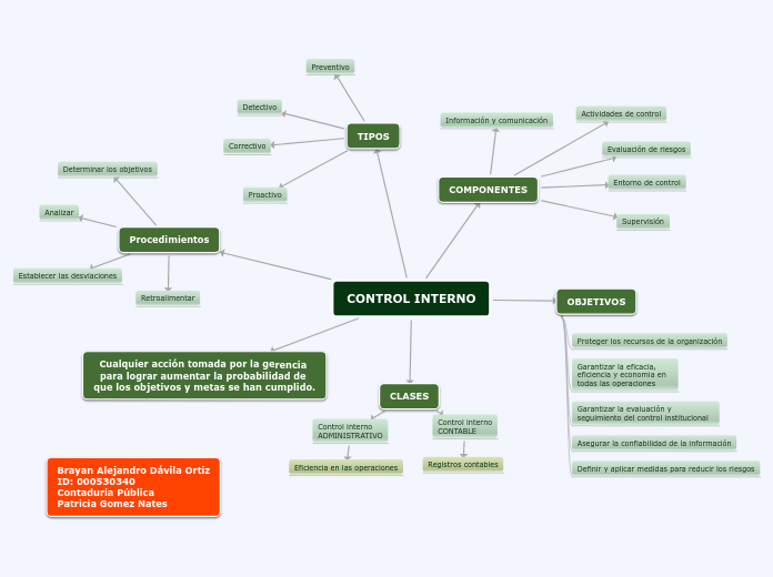 CONTROL INTERNO - Mind Map