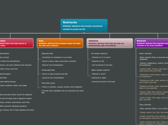 Tree organigram - Mind Map