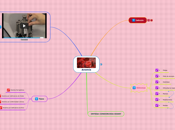 Anemia - Mappa Mentale - Schema